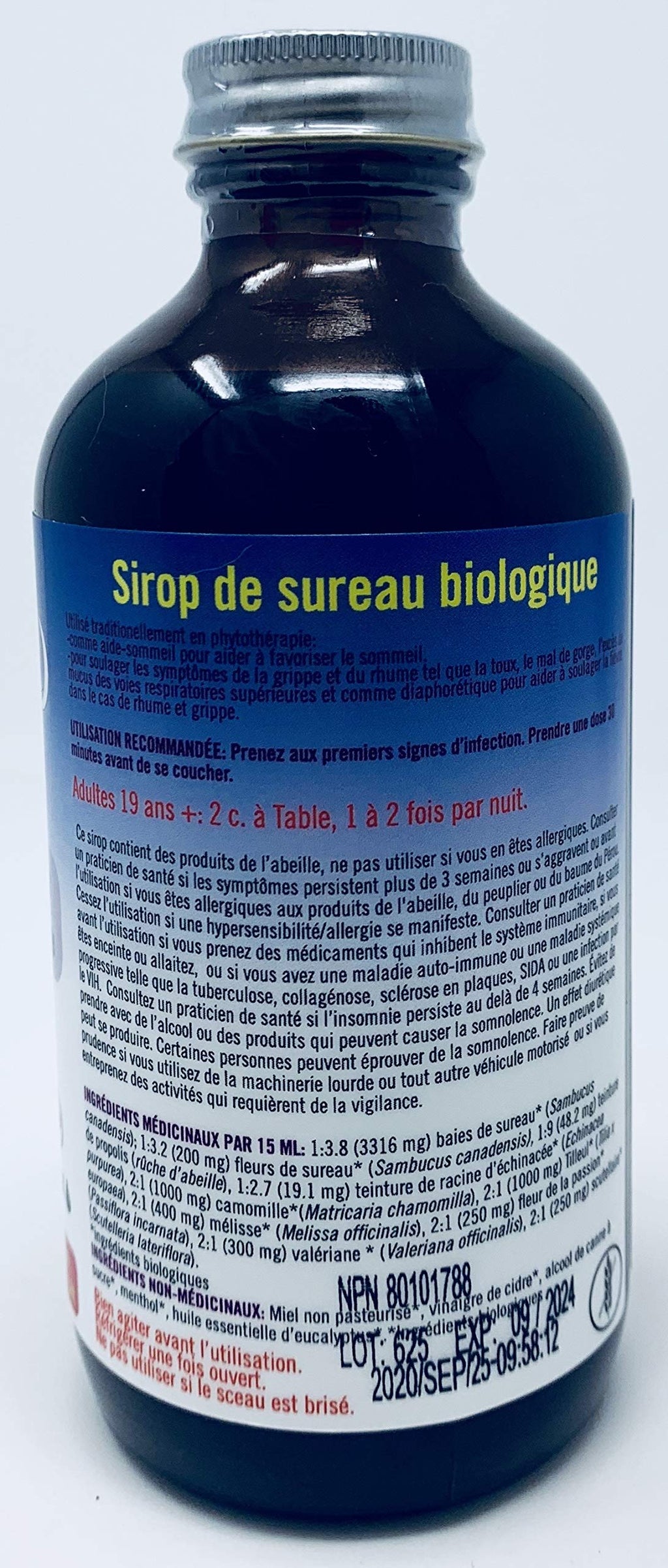 Organic elderberry syrup for adults