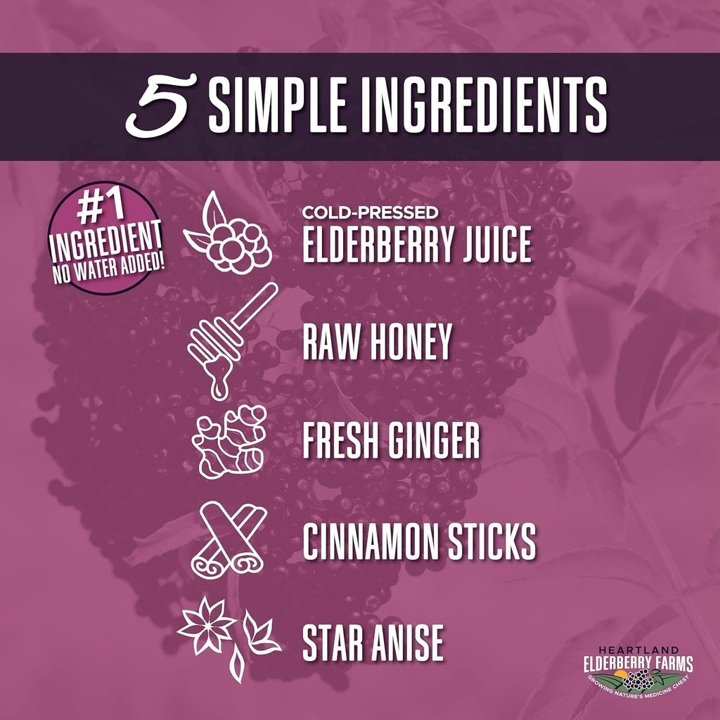 Organic elderberry syrup for colds