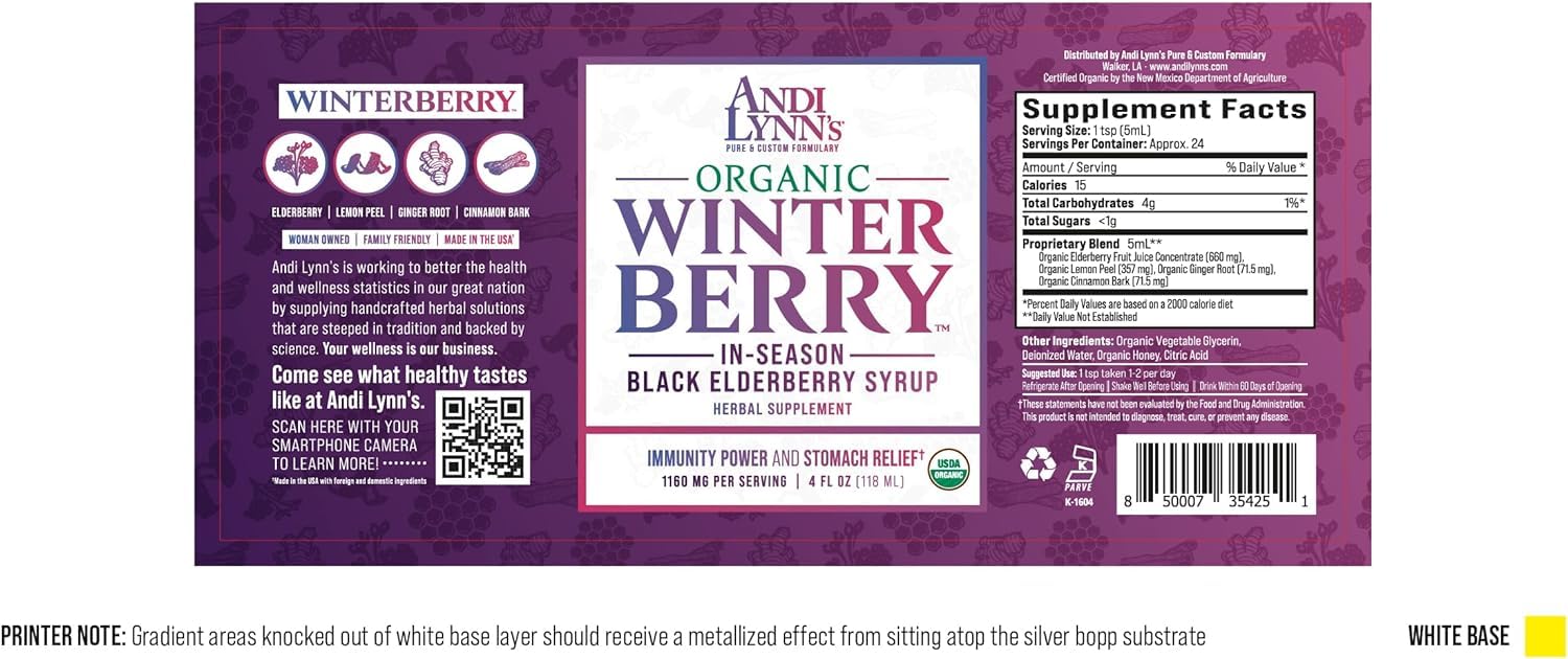 Organic elderberry syrup for holistic health