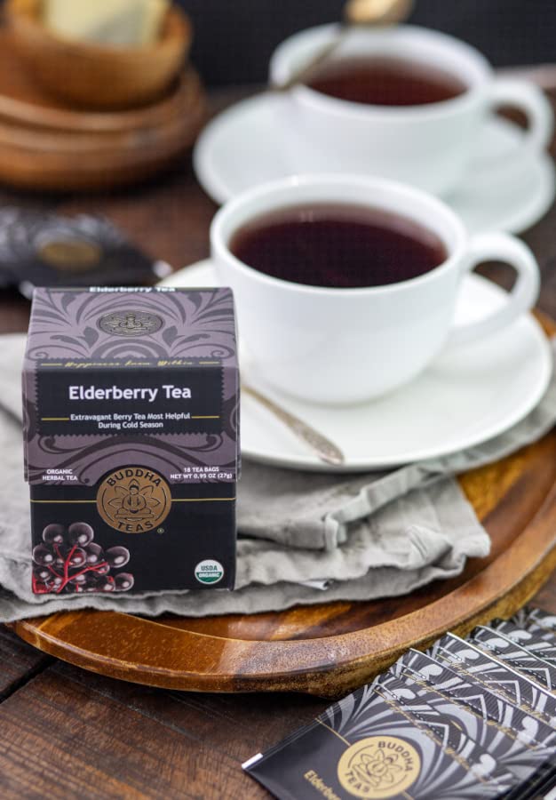 organic elderberry tea for cold season
