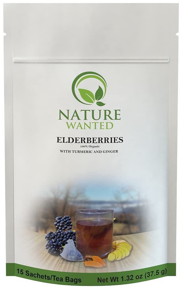 organic elderberry turmeric ginger tea