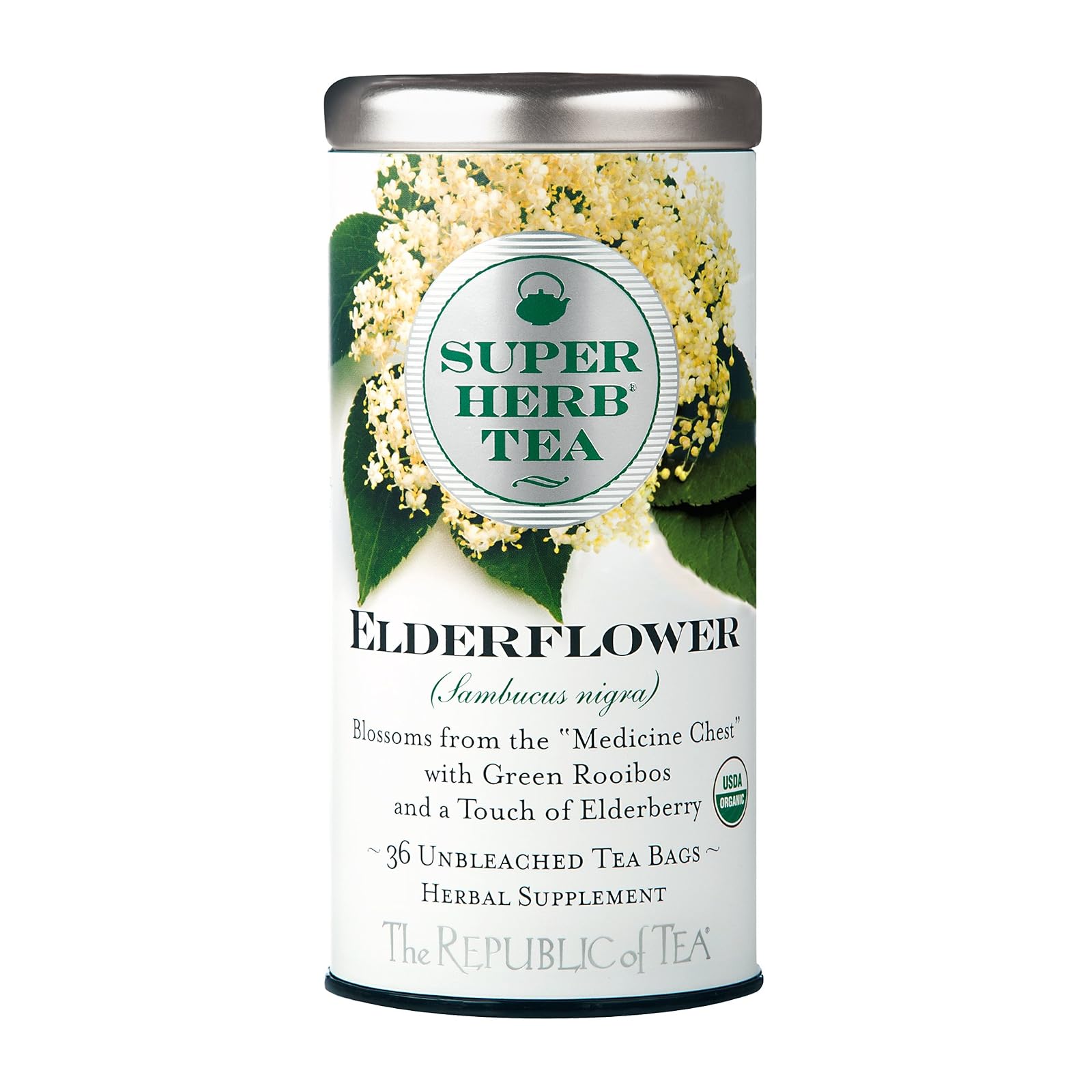 organic elderflower herbal tea bags
