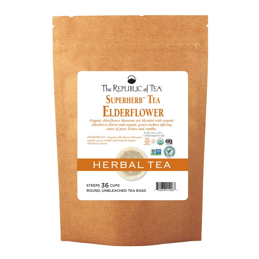 organic elderflower herbal tea bags