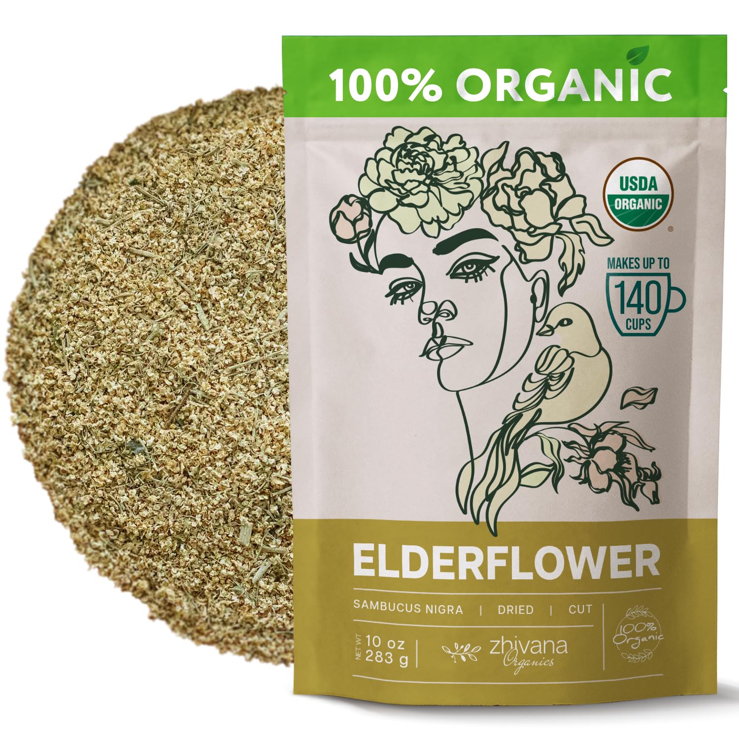 organic elderflower herbal tea