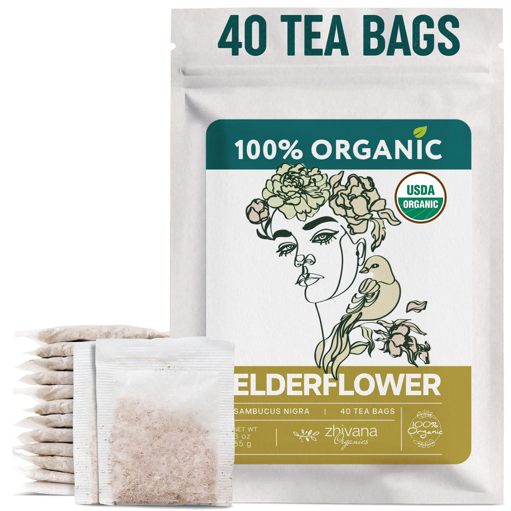 organic elderflower tea bags