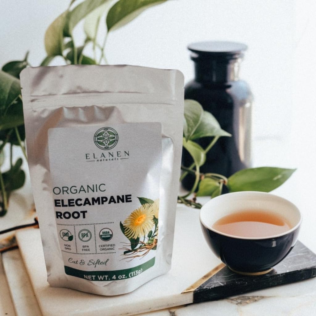 organic elecampane root for calming herbal brews