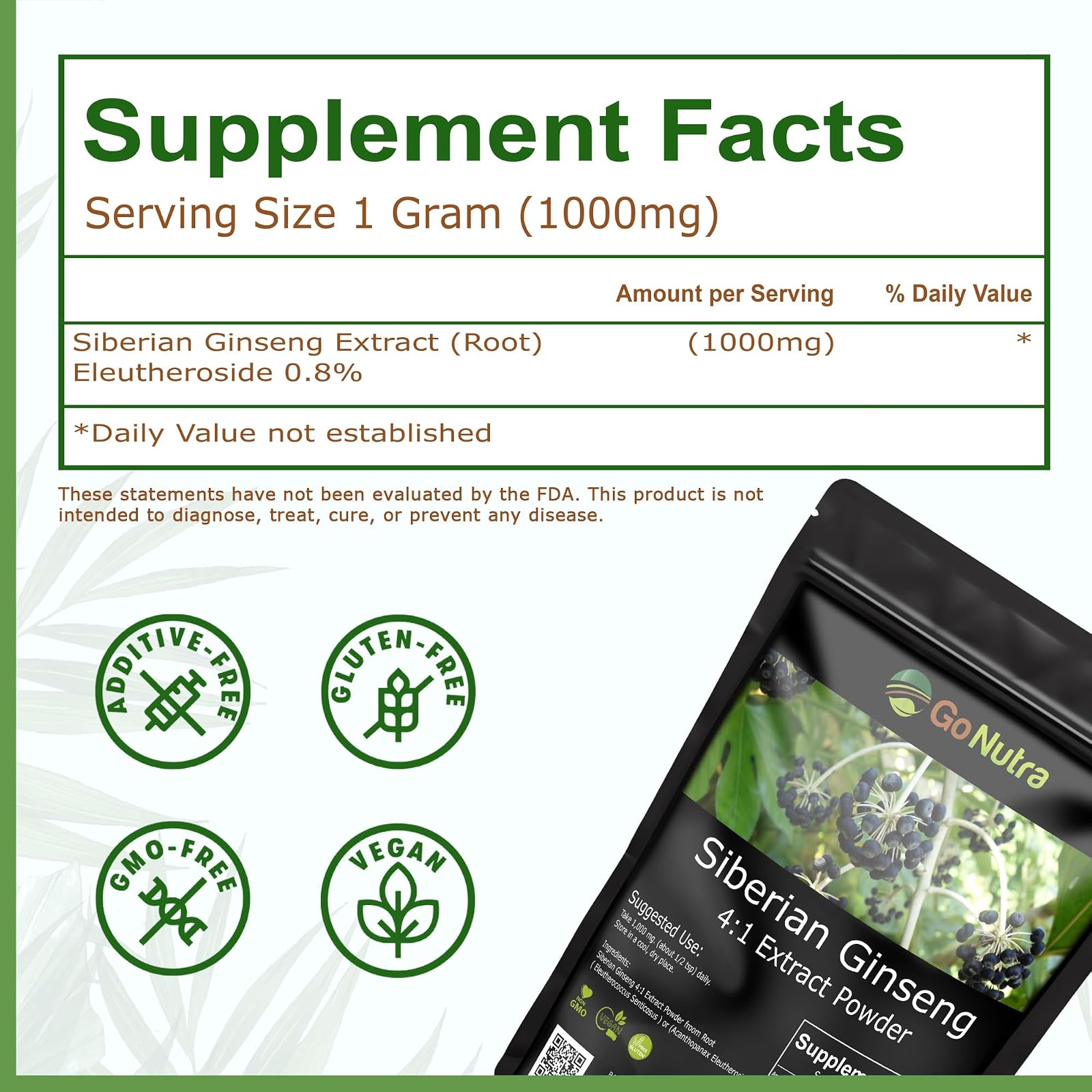 Organic eleuthero root for wellness