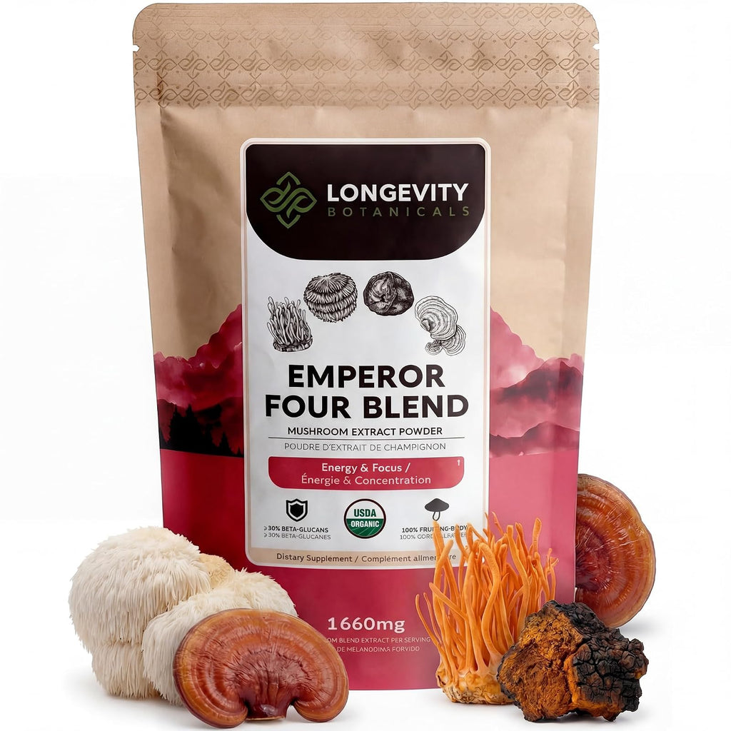 Organic Emperor mushroom blends for wellness