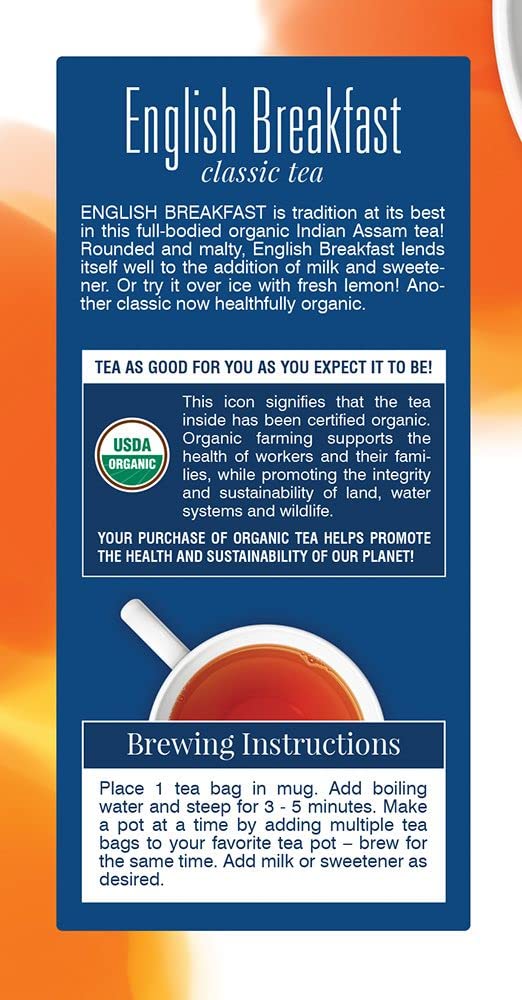 organic English Breakfast tea for mornings
