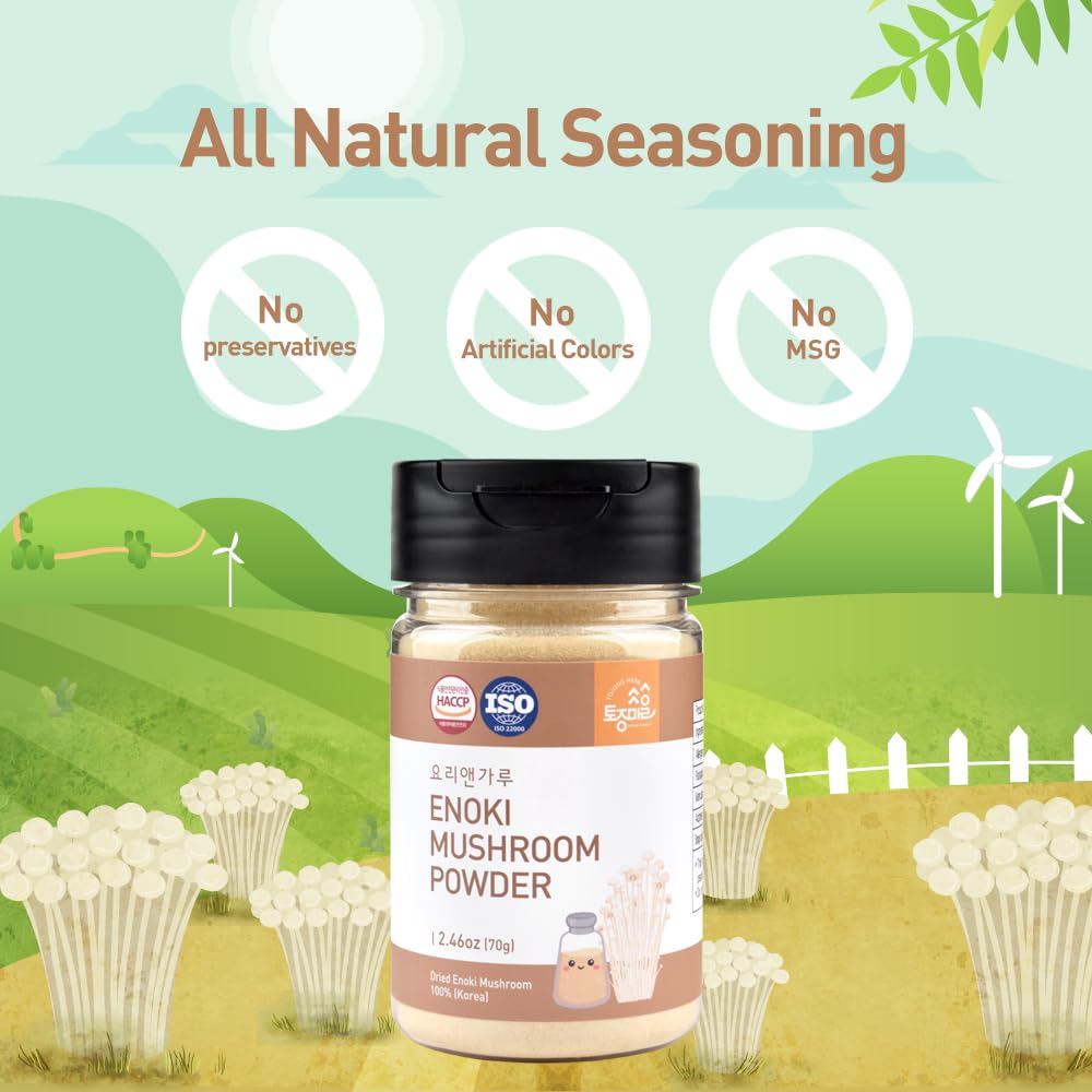 Organic Enoki mushroom powder supplement