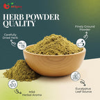 Organic eucalyptus powder for herbal remedies