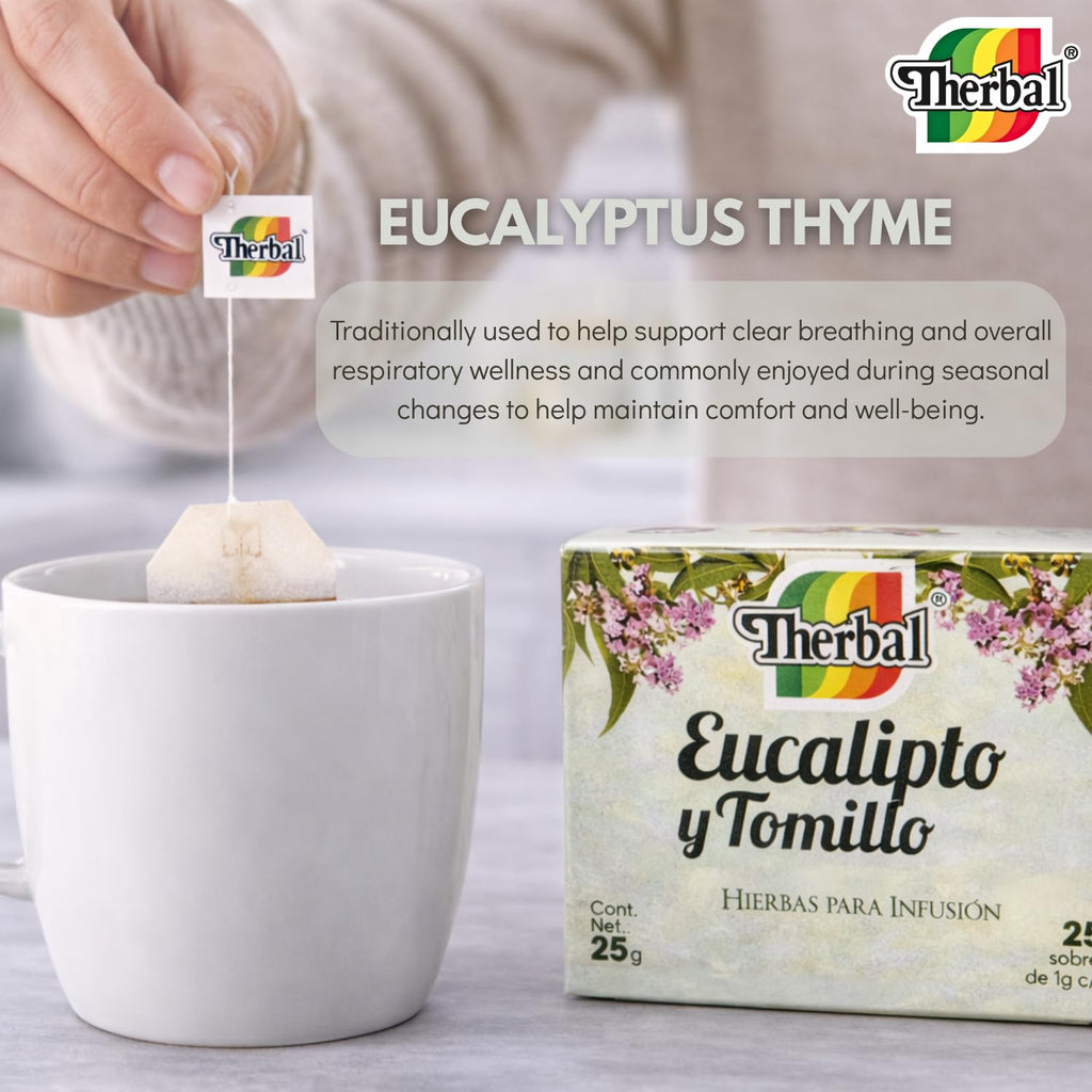 Organic eucalyptus thyme tea blend