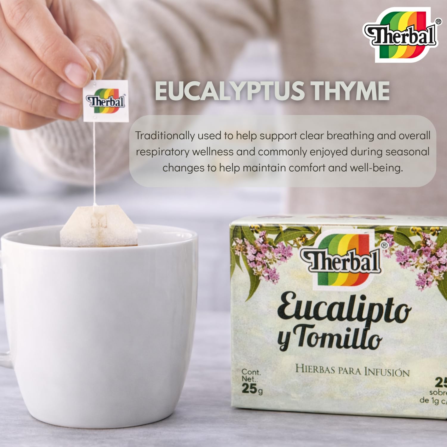Organic eucalyptus thyme tea blend