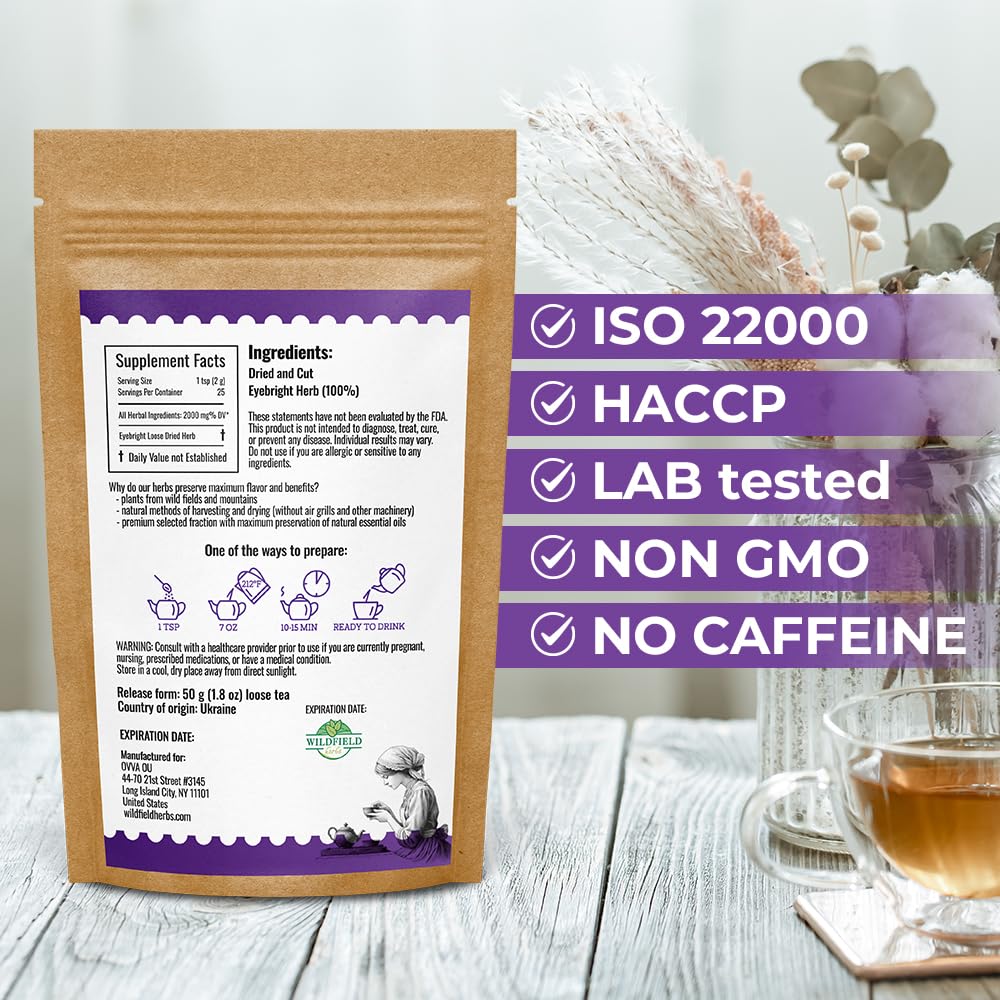 Organic Eyebright tea for wellness