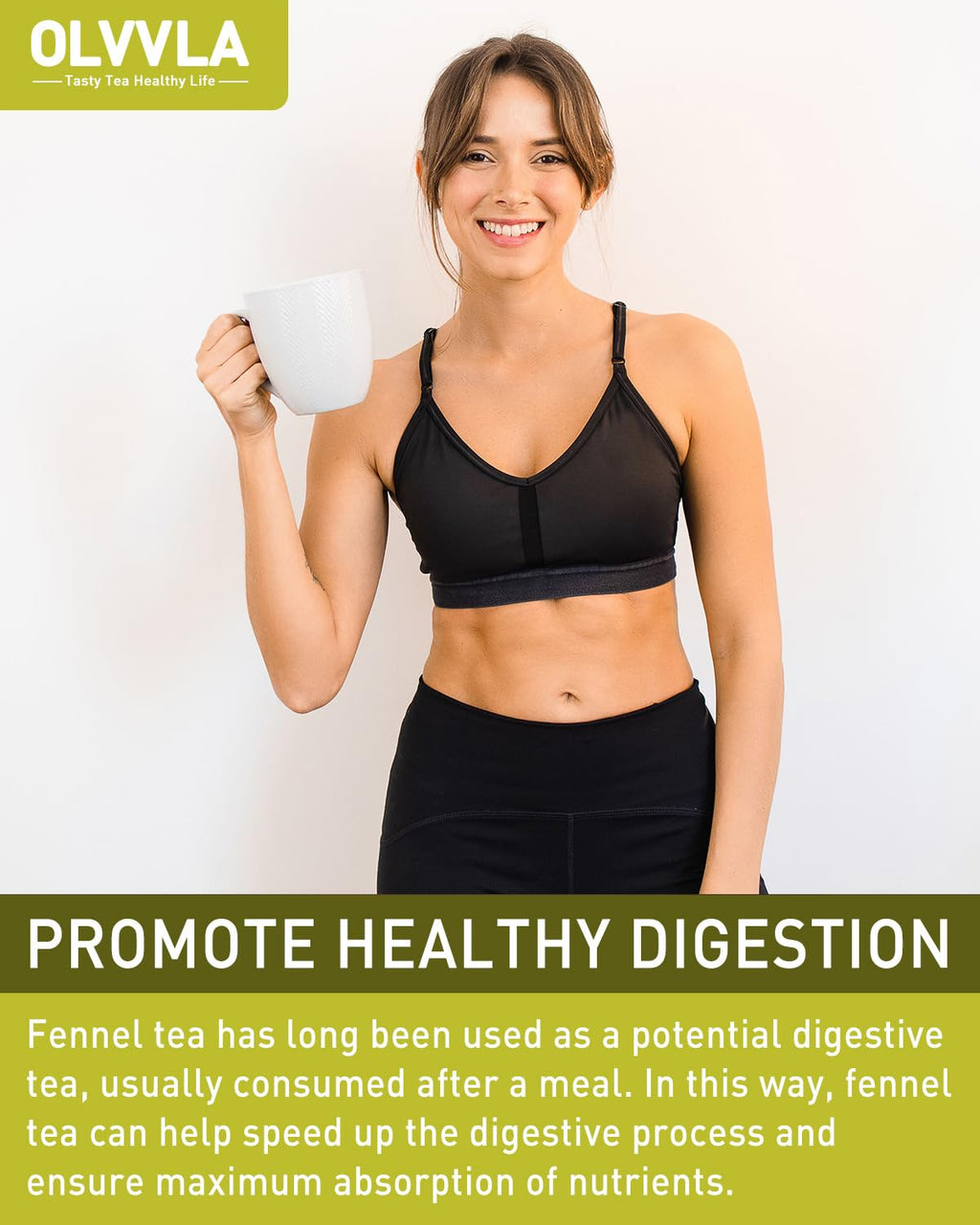 Organic fennel tea bags for herbal infusion