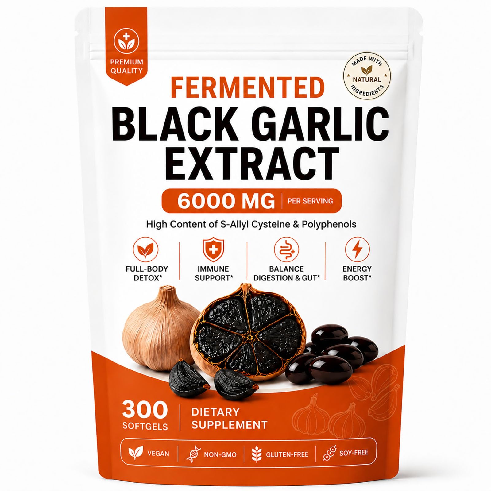 organic fermented black garlic extract