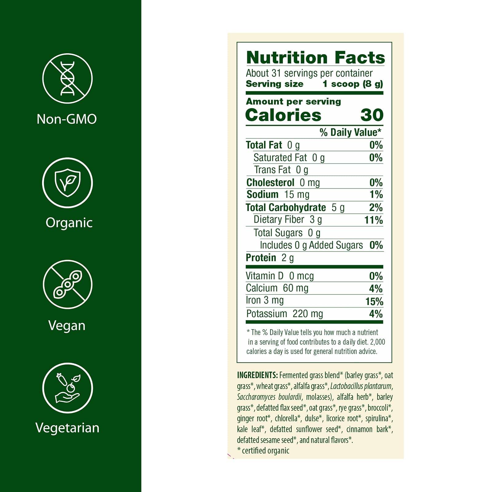 organic fermented grasses for health