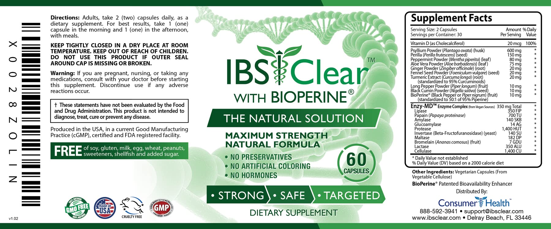 organic fiber for IBS relief
