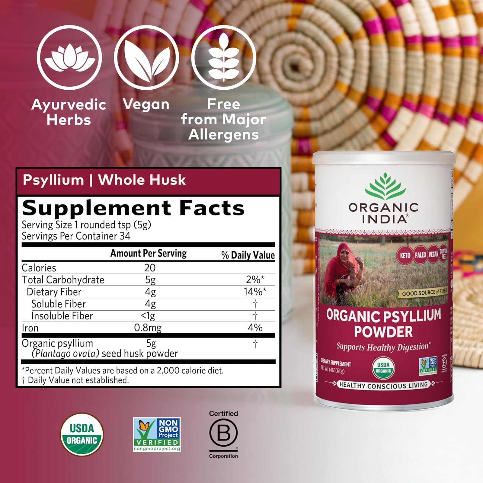 organic fiber powder for weight management