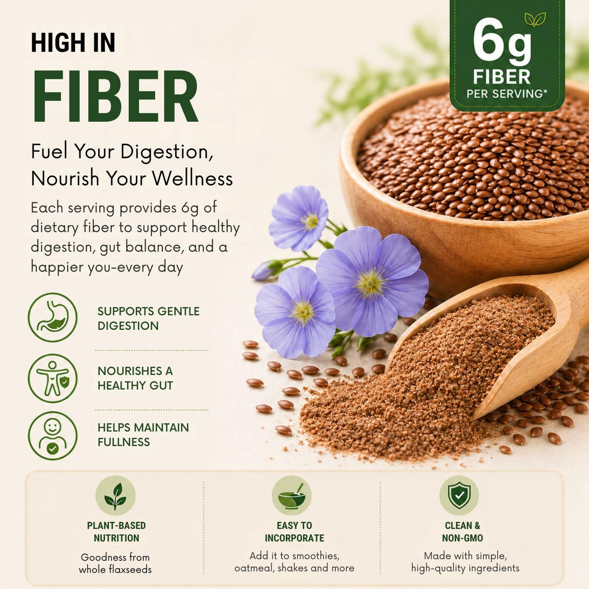 organic flaxseed powder for wellness
