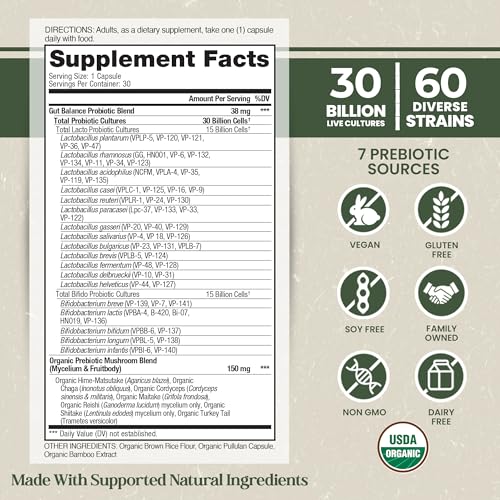 Organic Flora probiotics 30 billion CFU