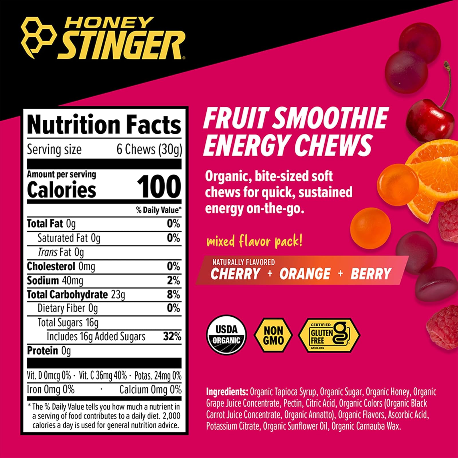 organic fruit smoothie energy chews