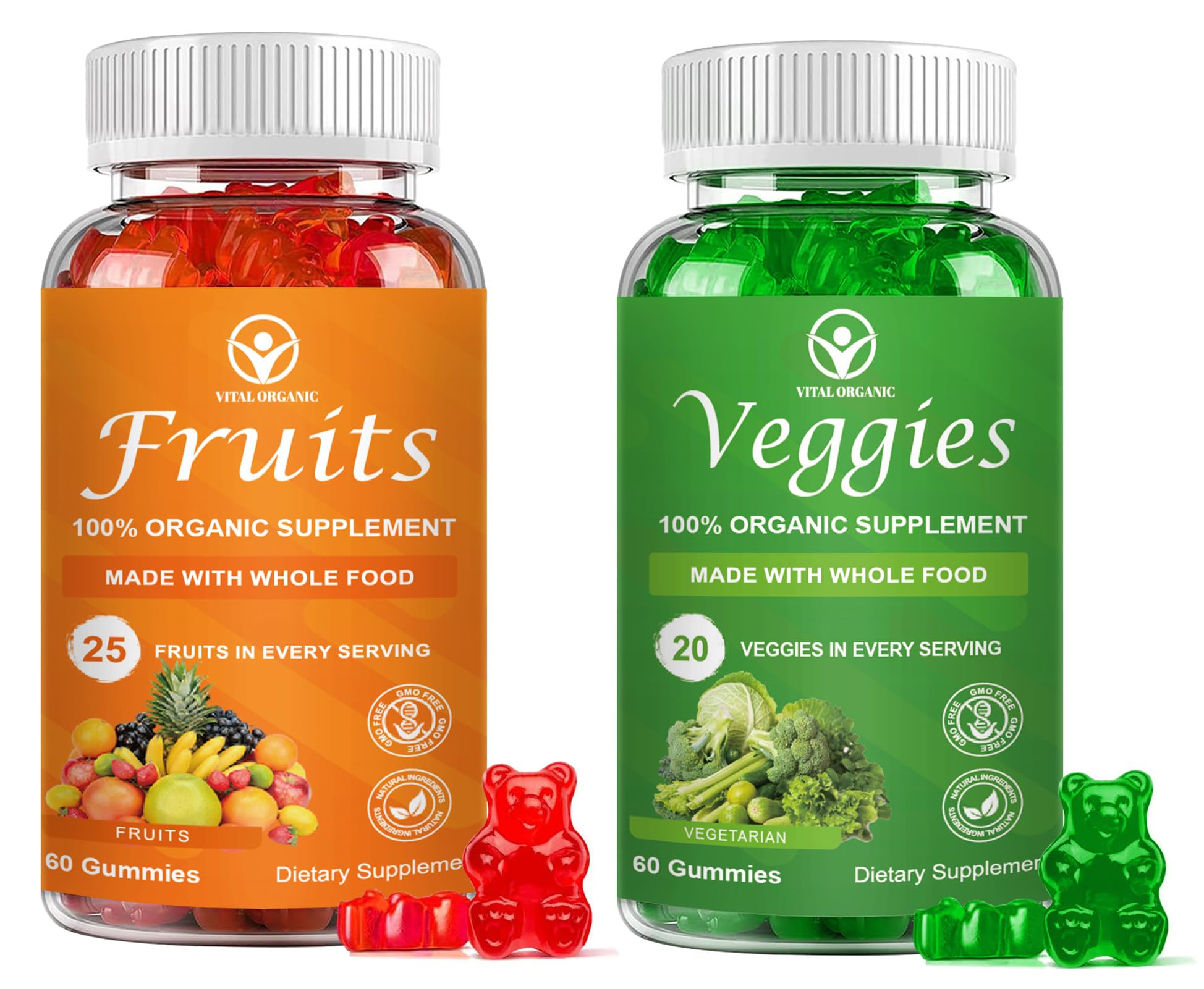 organic fruits and veggies gummies