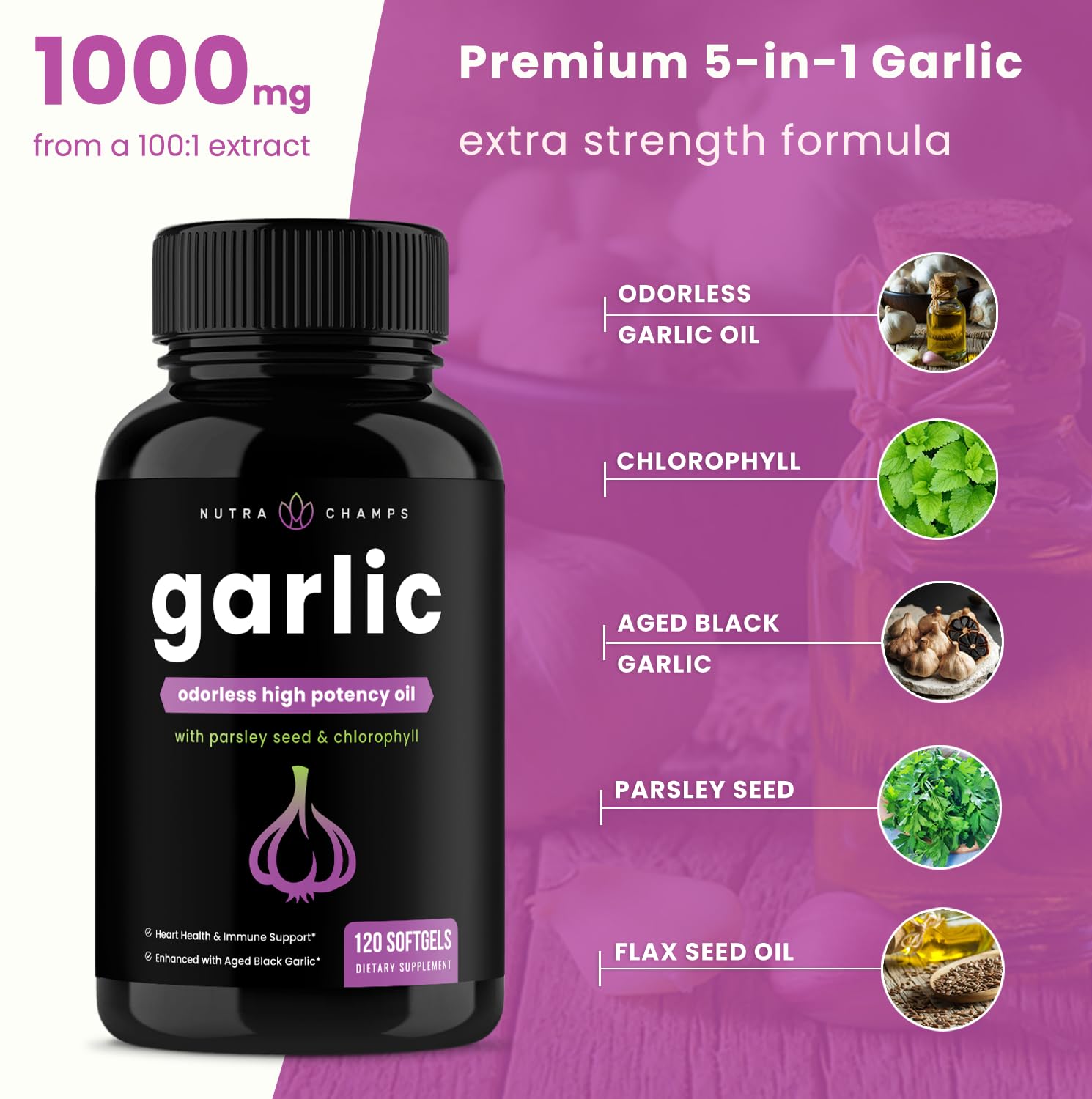 organic garlic supplement for vitality