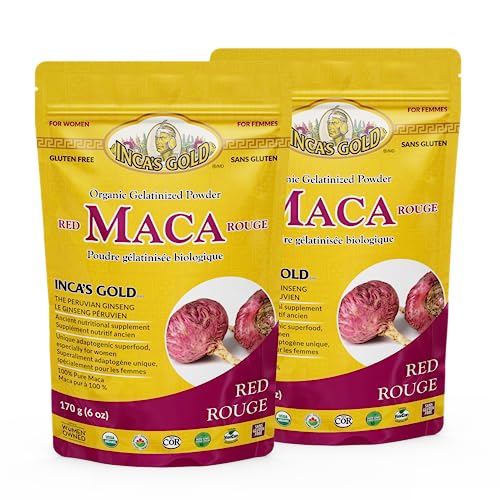 Organic gelatinized maca for energy