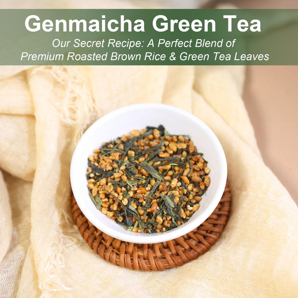 Organic Genmaicha herbal tea for wellness