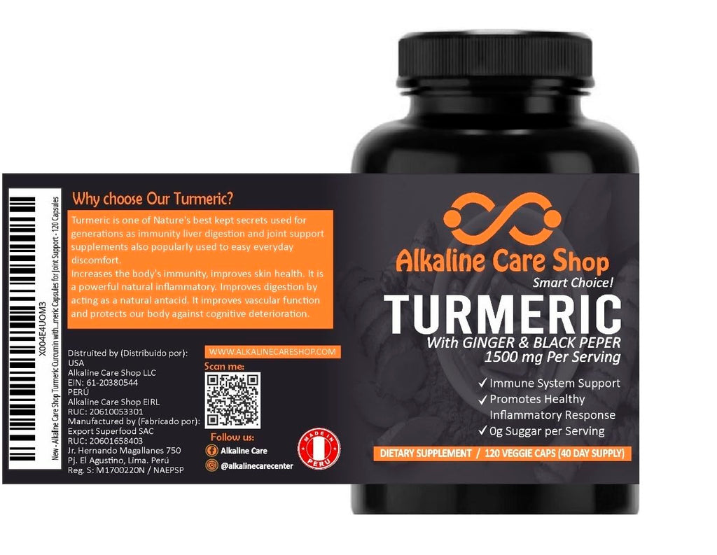 organic ginger and turmeric capsules