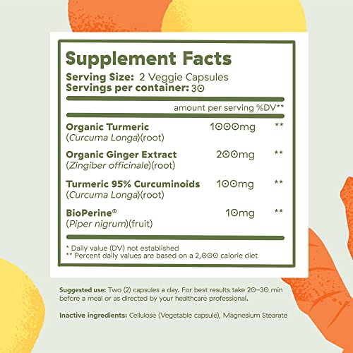 organic ginger and turmeric complex