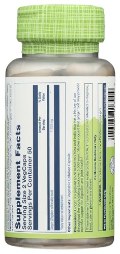 organic ginger capsules for inflammation relief