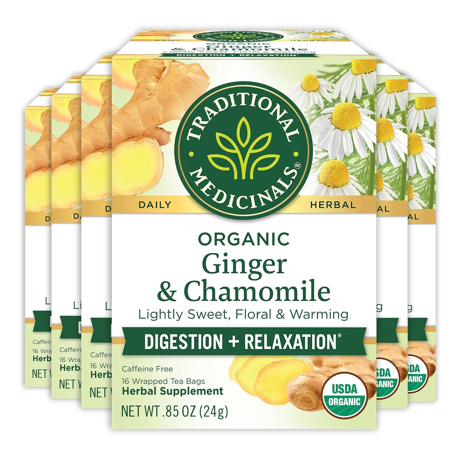 organic ginger chamomile herbal tea