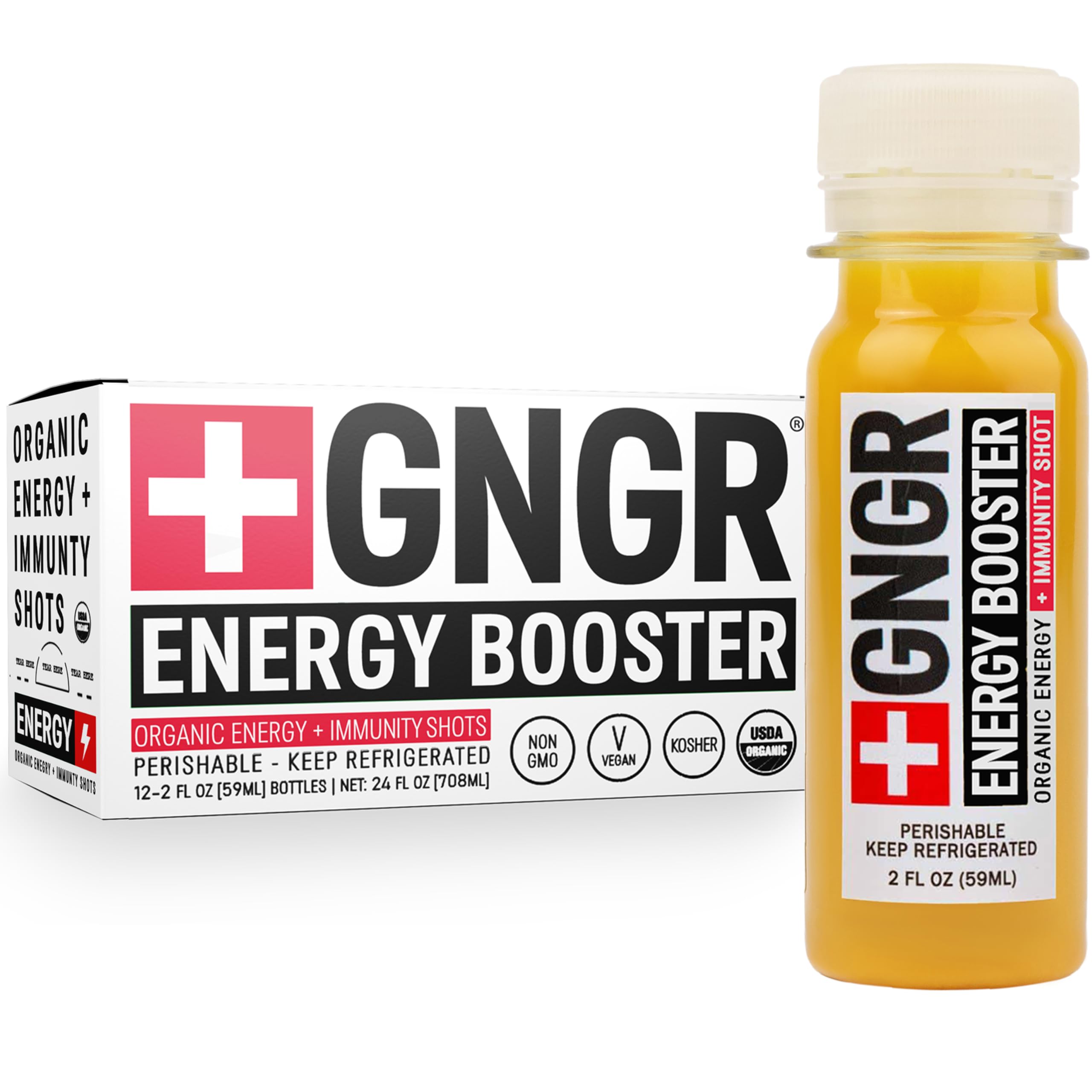 organic ginger energy booster shot