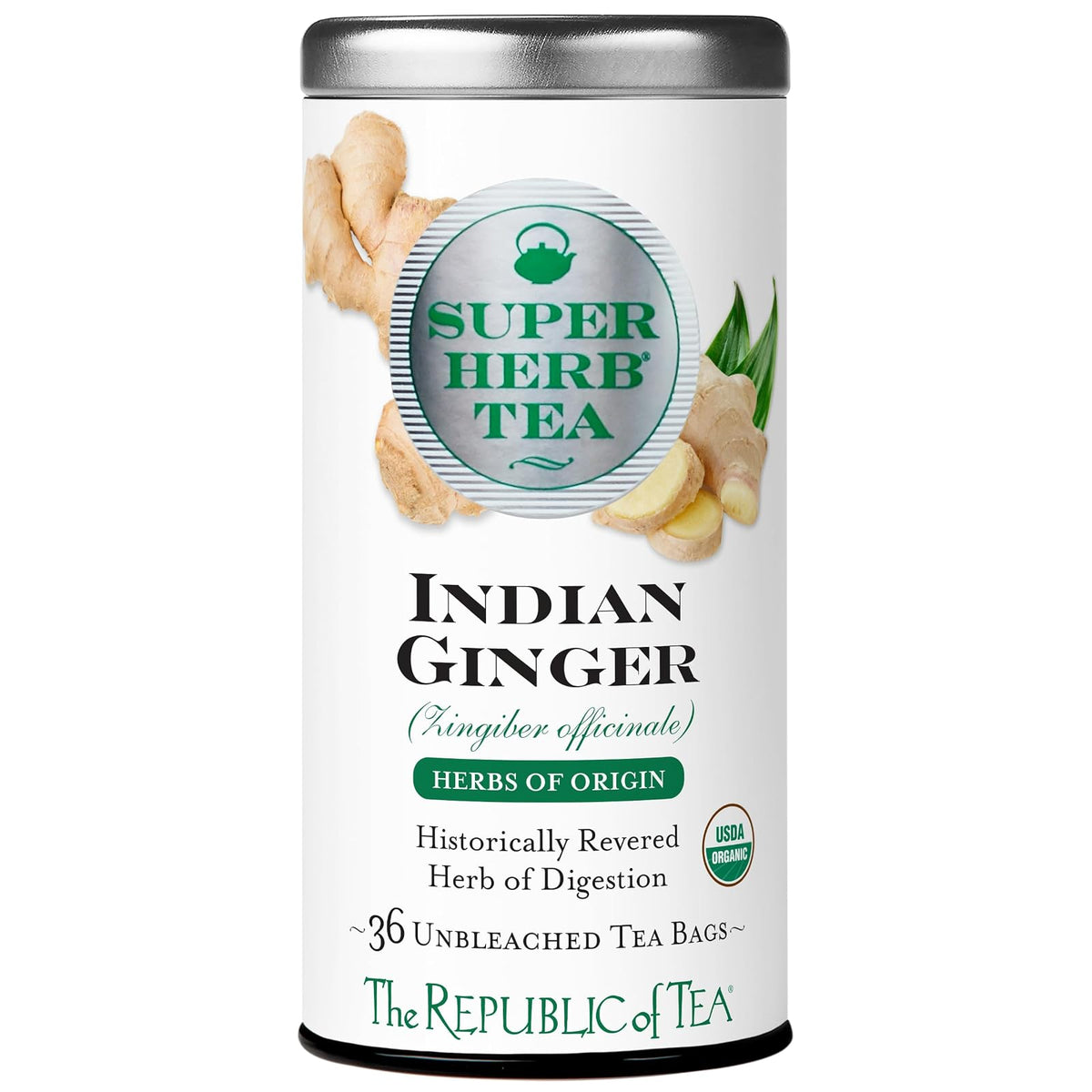 organic ginger herbal tea bags
