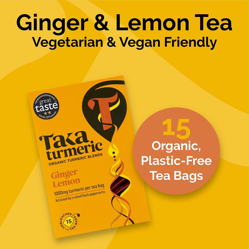 organic ginger lemon herbal tea bags