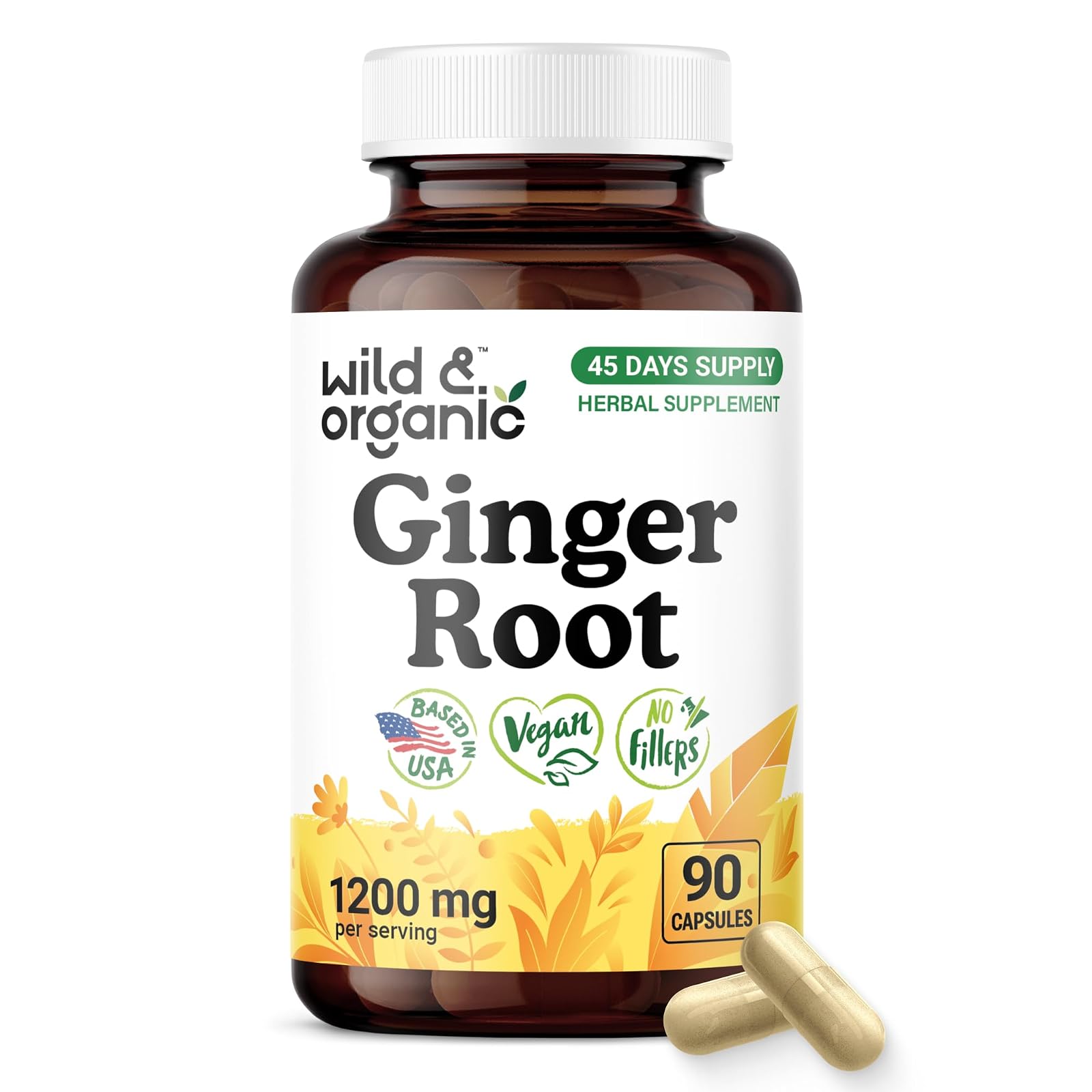 organic ginger root capsules for wellness