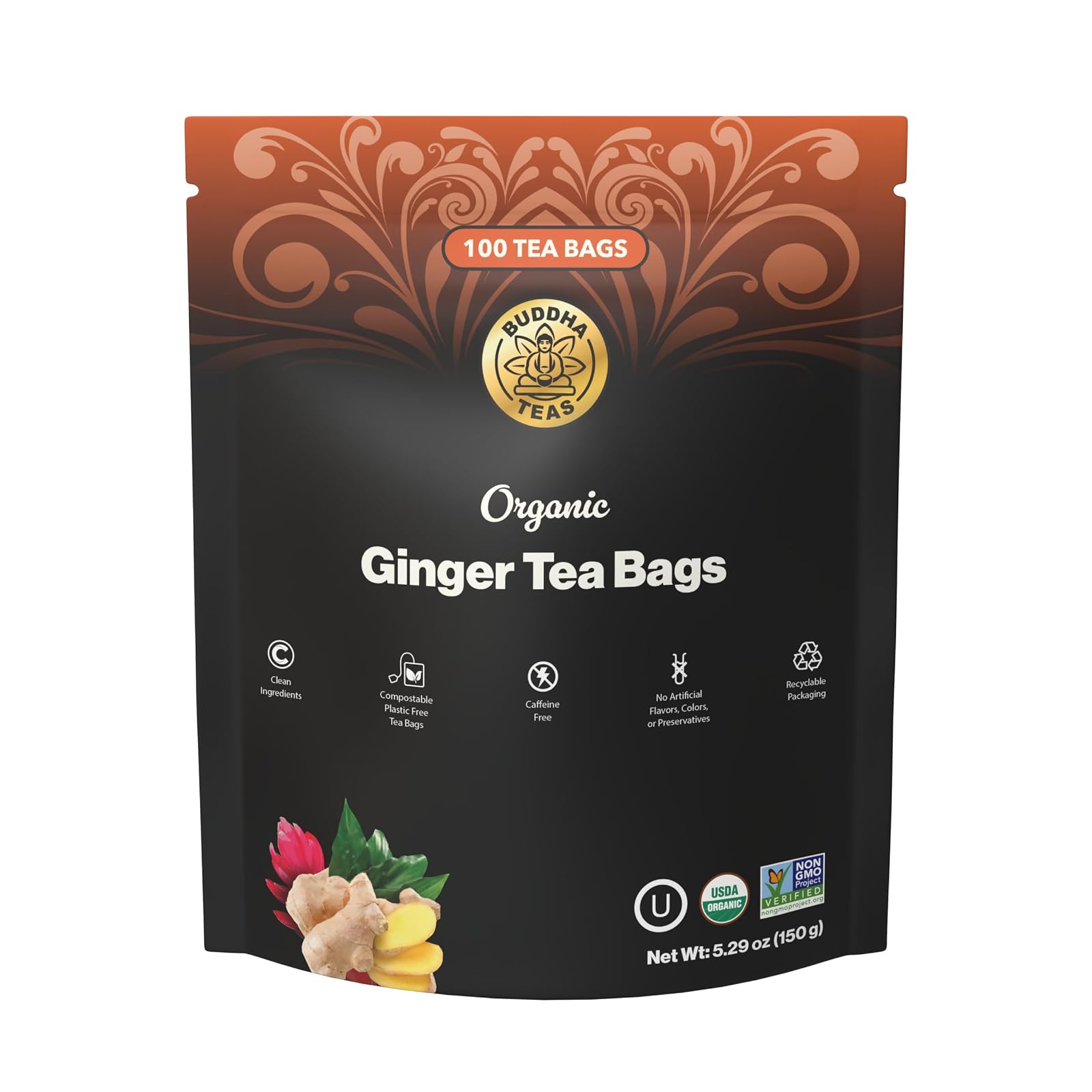 organic ginger root herbal tea