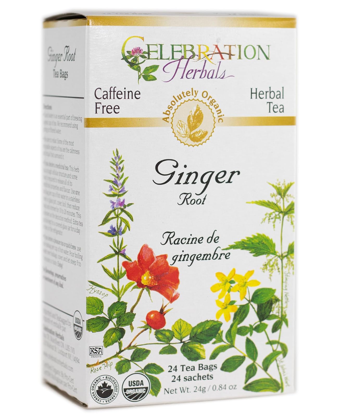 organic ginger root tea bags