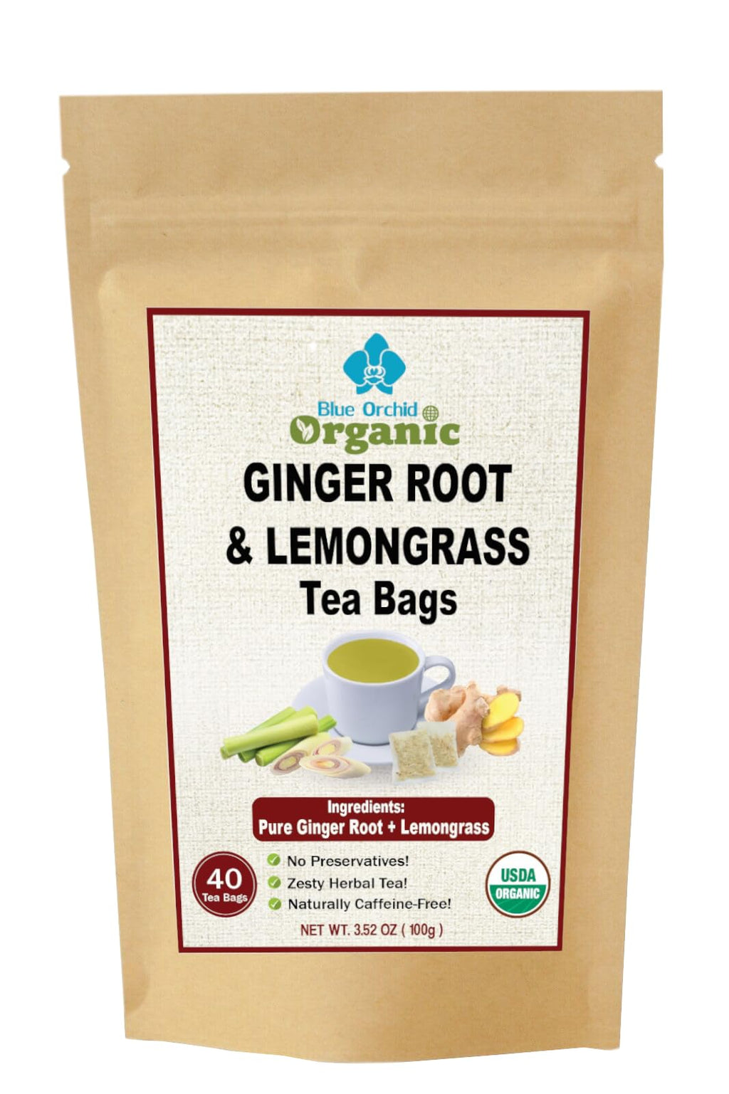 organic ginger root tea sachets