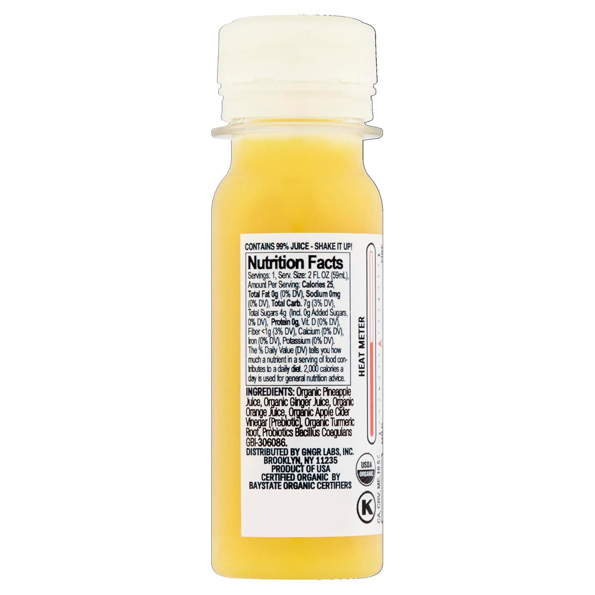 organic ginger shot for gut health