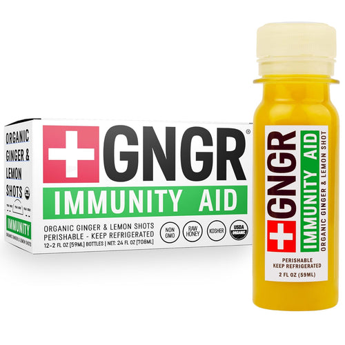 organic ginger shot with lemon