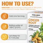 organic ginger tea bags for energy