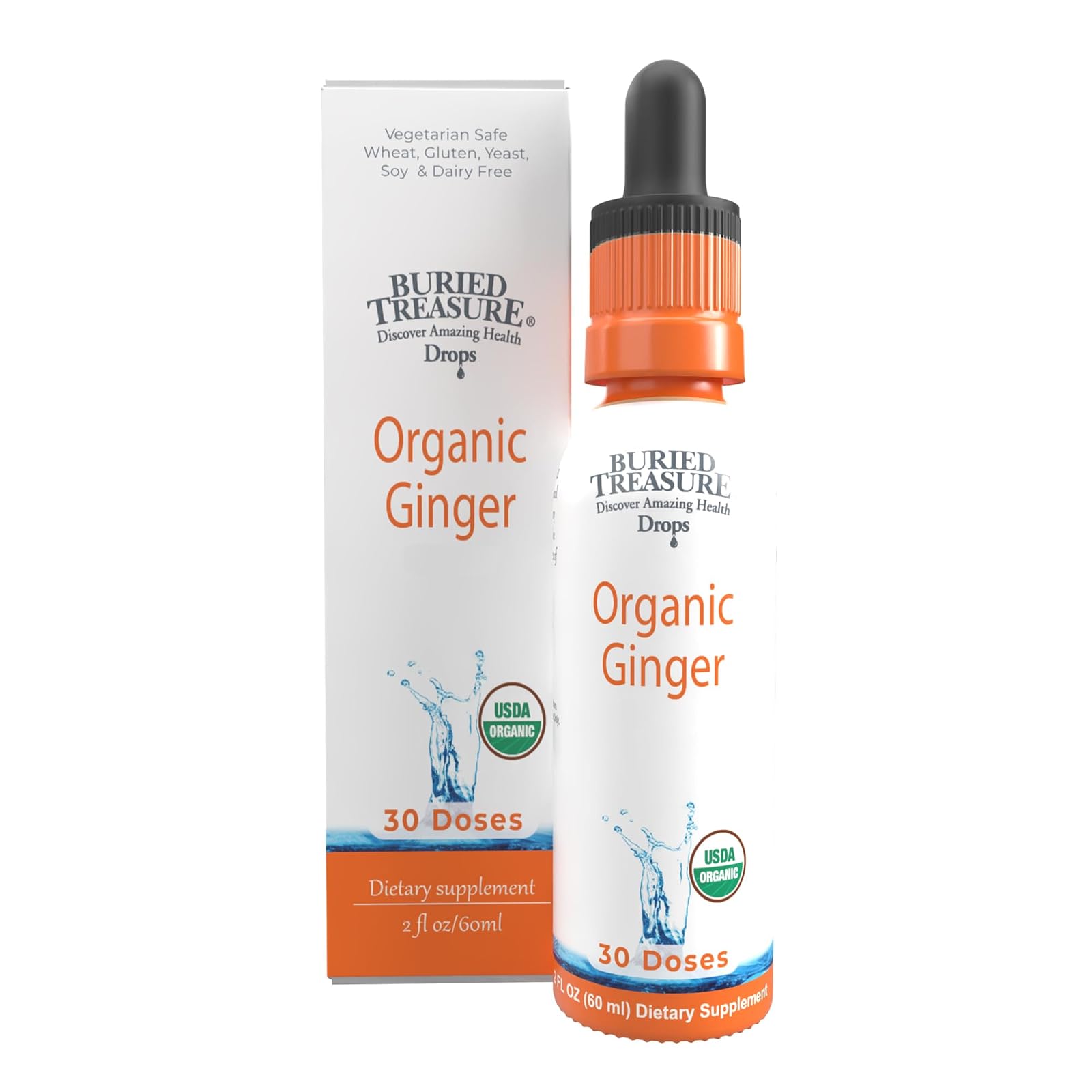 organic ginger tea drops