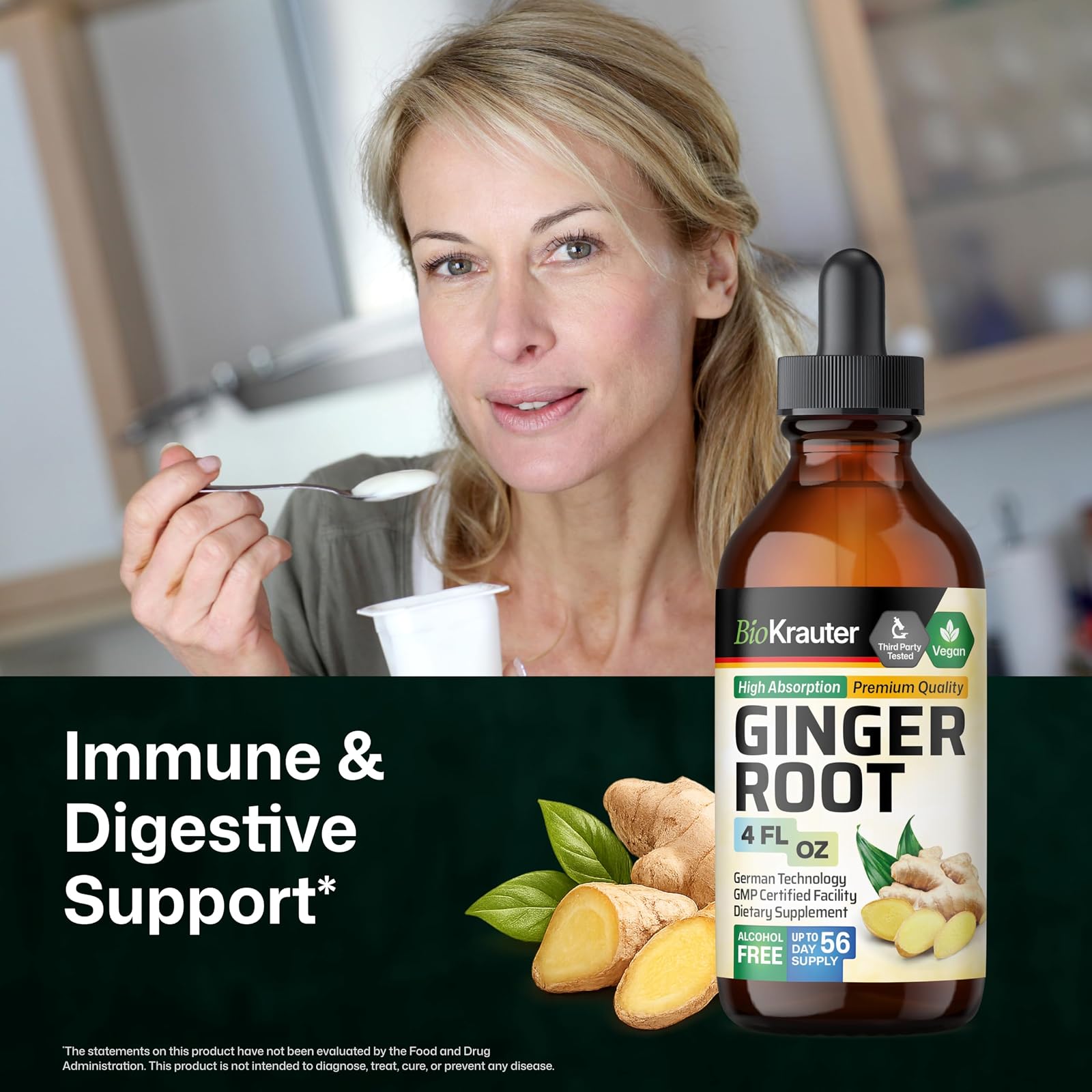 organic ginger tea tincture for wellness