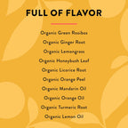 organic ginger tea with vibrant flavour