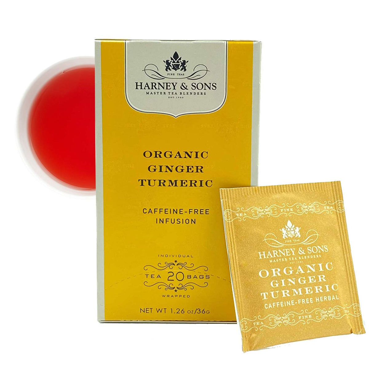 organic ginger turmeric herbal tea bags