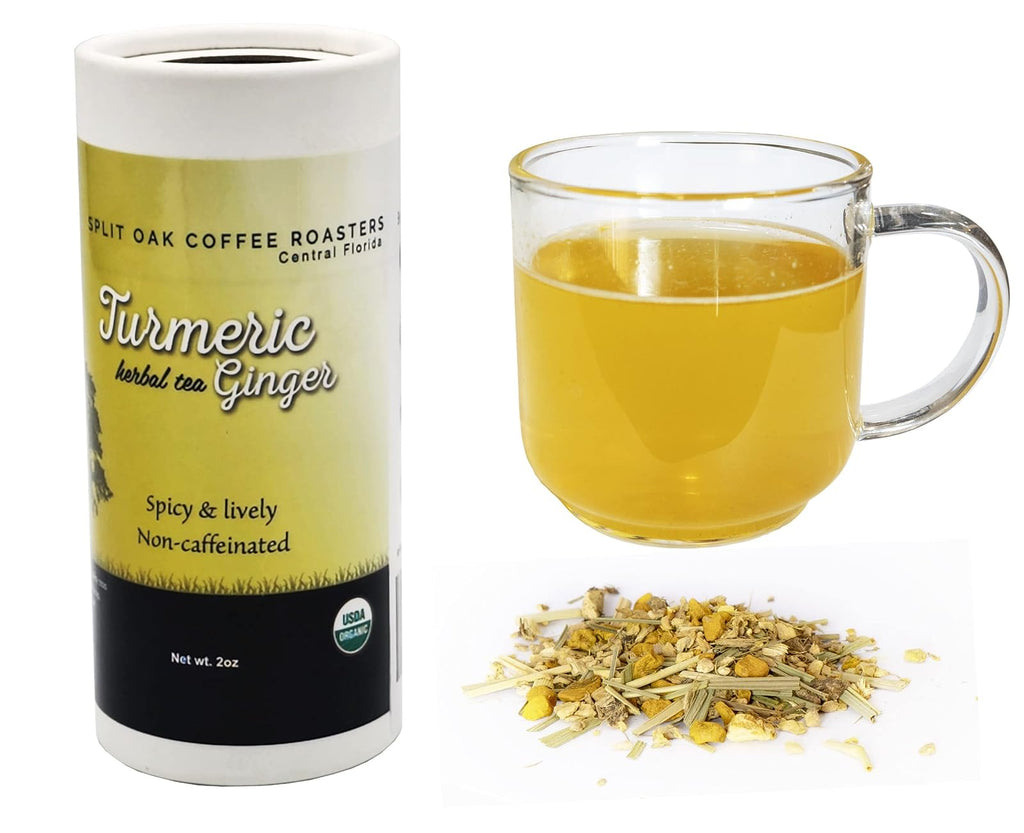 organic ginger turmeric herbal tea blend