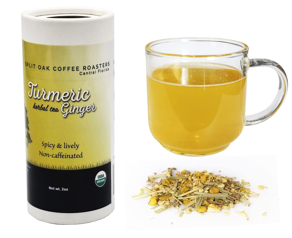 organic ginger turmeric herbal tea blend